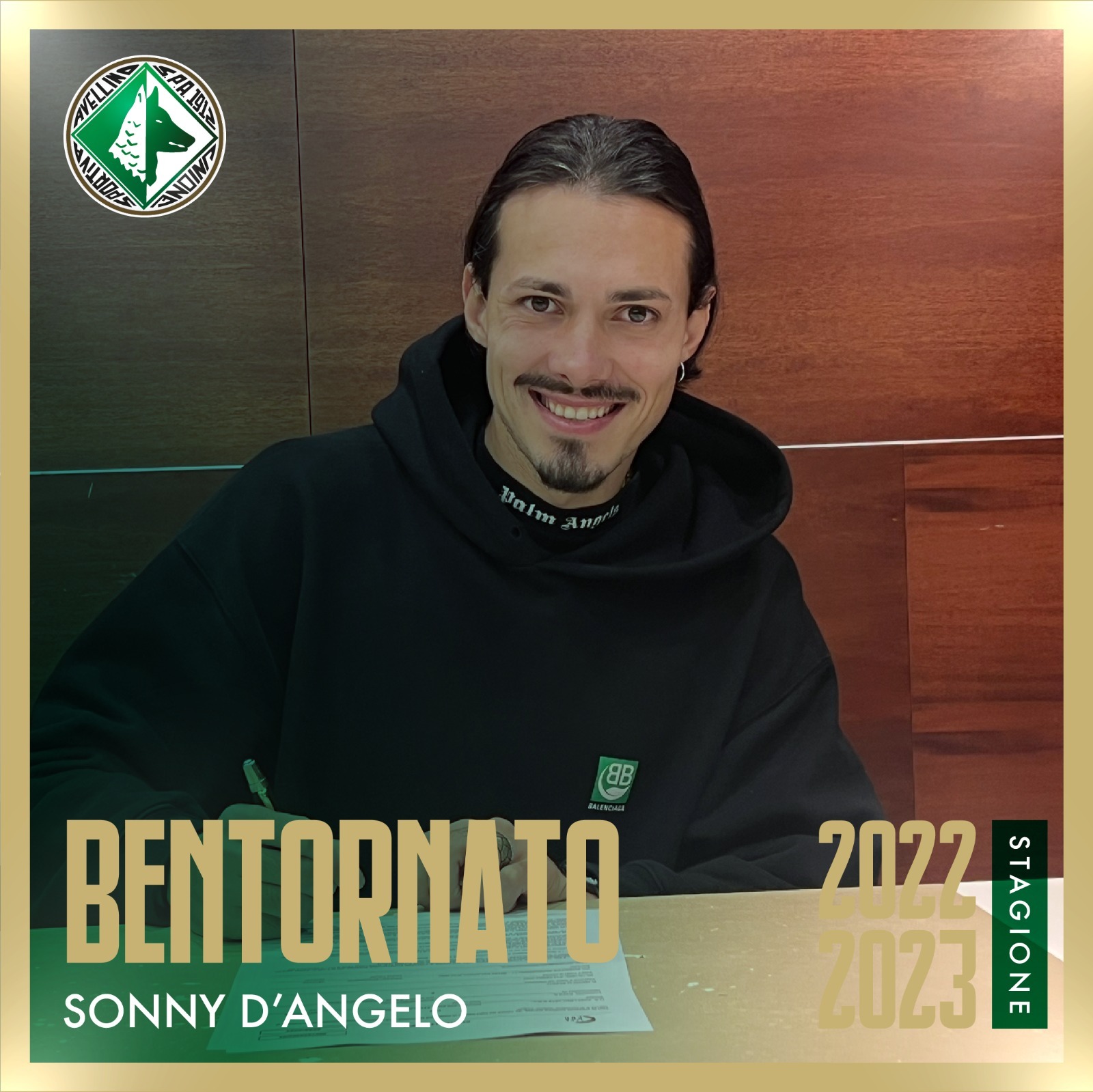 Avellino, ufficiale il ritorno di Sonny D'Angelo: accordo fino al 2025